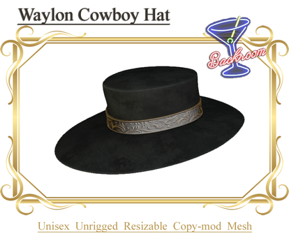 Second Life Marketplace - [BRB] Waylon Cowboy Hat - Unisex Unrigged